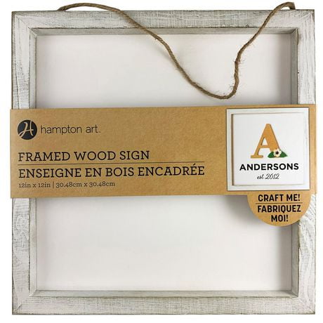 Click here for Hampton Art Whitewash Framed White 12X12 prices