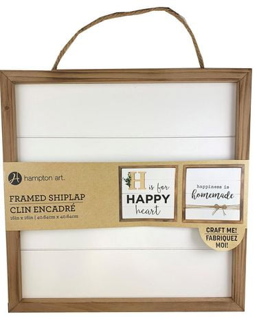Click here for Hampton Art Rustic Framed White Shiplap 16X16 prices