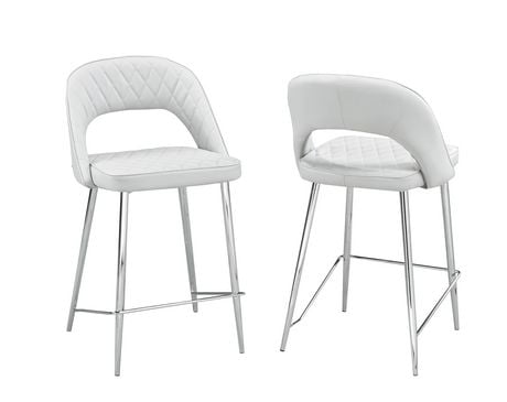 Click here for Brassex Inc Walden 24 Bar Stools  Set Of 2  White... prices