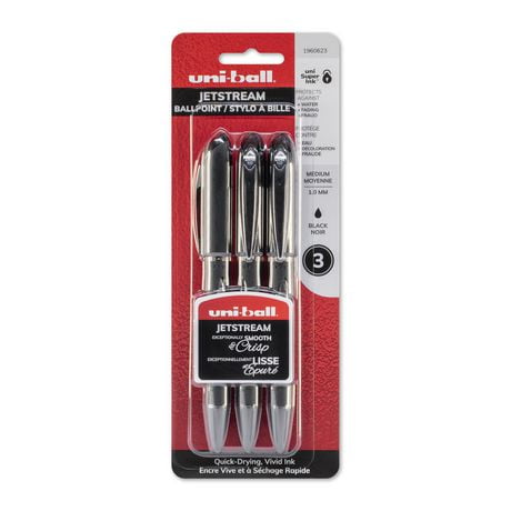 Click here for Uni-Ball Jetstream Ballpoint Pen 3 Pack Black 1.0... prices