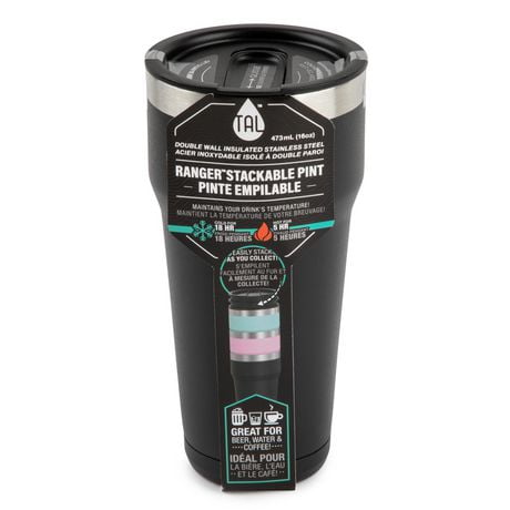 TAL Stainless Steel Stackable Pint Tumbler 16 fl oz | Walmart Canada