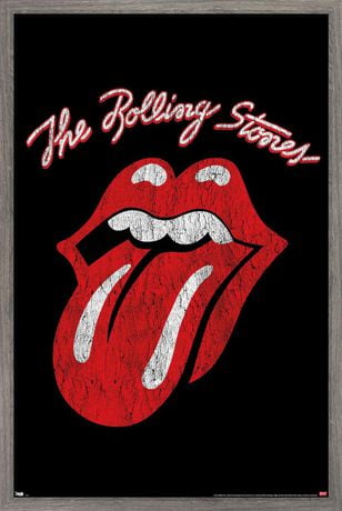 Rolling Stones - Classic Logo Wall Poster, 22.375" x 34" Framed ...