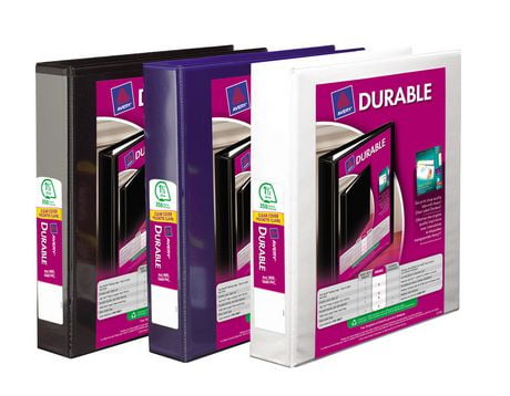 Avery® Durable View Binder with 1-1/2" Ring 17058, Assorted Colours ...