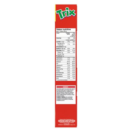 Trix Fruity Shapes Cereal | Walmart Canada