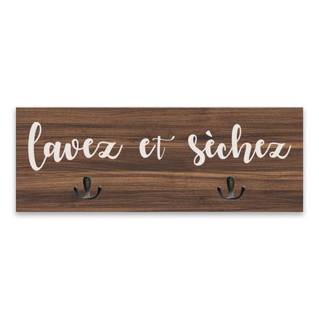 Artissimo Designs Lave & Sèchez Wood/MDF Plaque - 24W x 8.75H x .5D ...