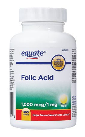 Equate Folic Acid, 1 mg | Walmart Canada