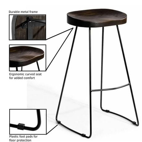 Click here for Take Me Home Furniture Counter Banjul Stool Brown prices