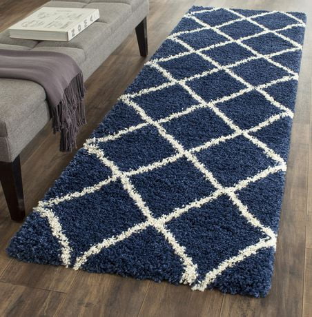 Click here for Safavieh Hudson Amias Geometric Shag Area Rug Navy... prices