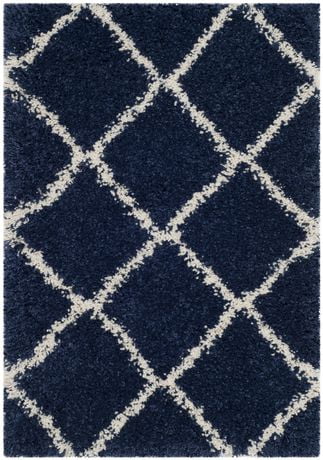 Click here for Safavieh Hudson Amias Geometric Shag Area Rug Navy... prices
