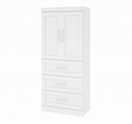 Pur by Bestar 36" Storage Unit with 3-drawer Set And Doors - Walmart.ca