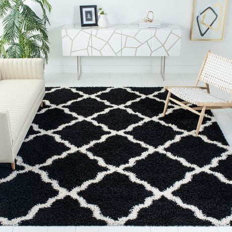 Click here for Safavieh Dallas Logan Geometric Shag Area Rug Blac... prices