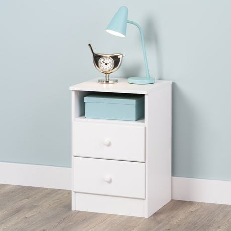 Click here for Prepac Astrid 2-Drawer Nightstand - White White Ot... prices