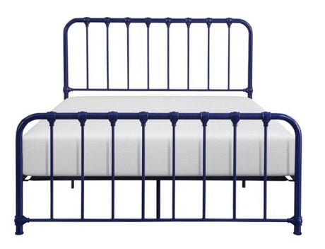 Click here for Topline Home Furnishings Blue Full Metal Bed Navy... prices
