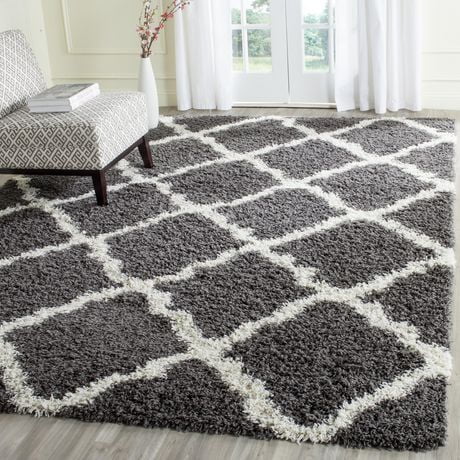 Click here for Safavieh Dallas Logan Geometric Shag Area Rug Dark... prices