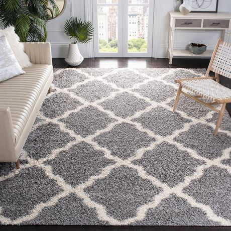 Click here for Safavieh Dallas Logan Geometric Shag Area Rug Grey... prices