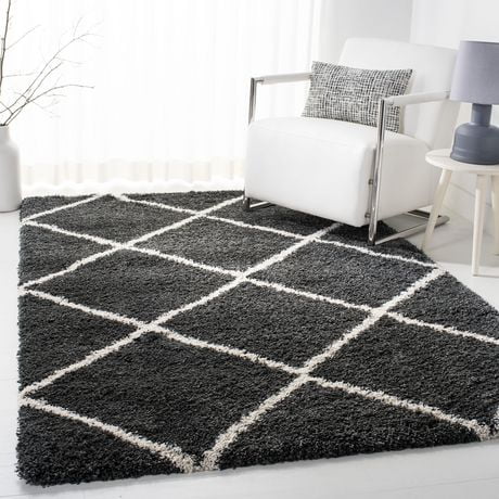 Click here for Safavieh Hudson Amias Geometric Shag Area Rug Dark... prices
