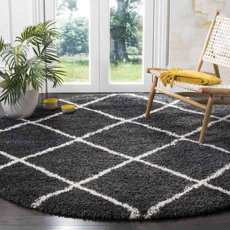 Click here for Safavieh Hudson Amias Geometric Shag Area Rug Dark... prices