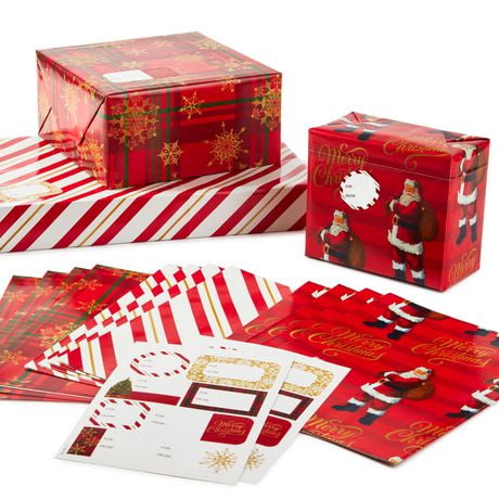 Hallmark Flat Christmas Wrapping Paper Sheets With Cutlines on Reverse ...