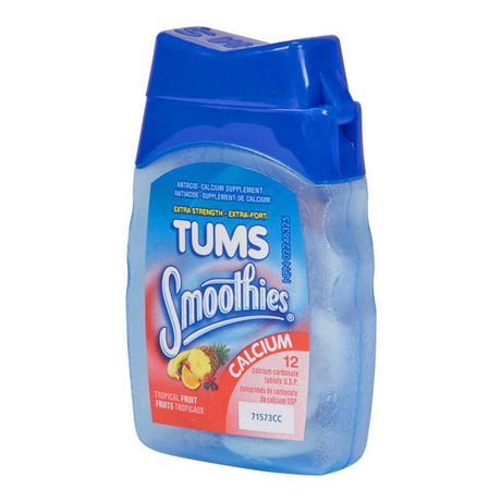 TUMS Smoothies EX Tropical Fruit 12's - Walmart.ca