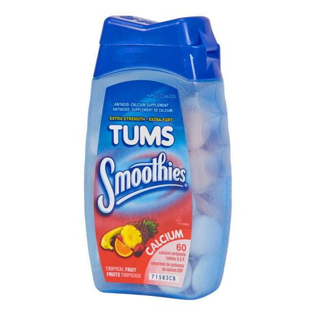 TUMS Smoothies EX Tropical Fruit 60's - Walmart.ca