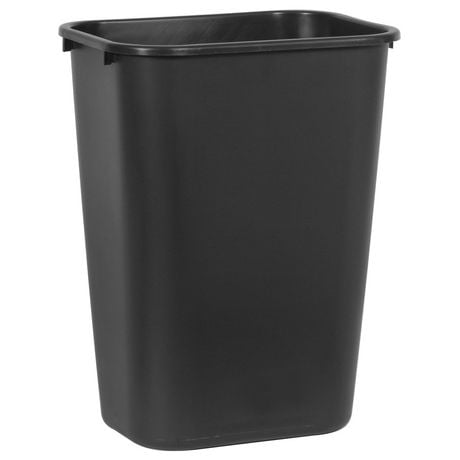 Click here for Rubbermaid Black Rectangular Waste Basket Black prices