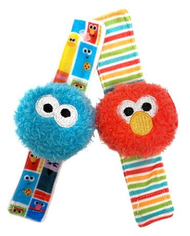 Kids Preferred Sesame Street Elmo and Cookie Monster Wrist Rattle Set ...