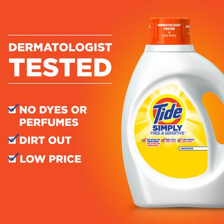 Tide Simply Free & Sensitive Liquid Laundry Detergent | Walmart Canada