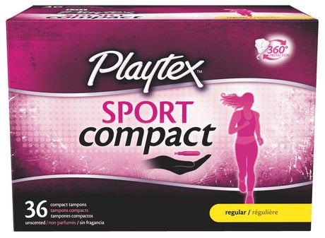 Sport Compact Athletic Tampons, Regular Absorbency, Pack of 36 Tampons ...