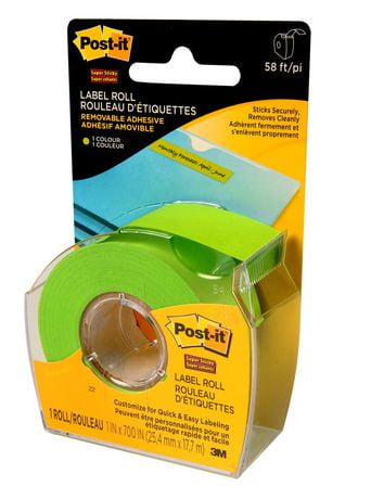 POST - IT Post-it® Green Super Sticky Removable Label Roll | Walmart Canada