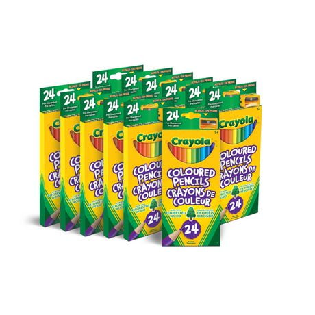 12 PACK BUNDLE OF 24CT CRAYOLA COLOURED PENCILS - Walmart.ca