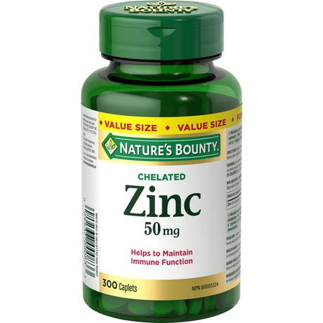 Chelated Zinc, 300 Caplets - Walmart.ca