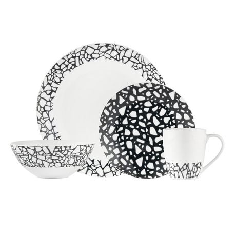 Click here for Safdie & Co. Terrazzo Grey 16Pc Dinnerset Grey Une... prices
