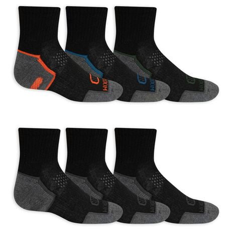 Click here for Fruit Of The Loom Boys 6 Pack Ankle Socks Black As... prices