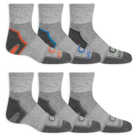 Click here for Fruit Of The Loom Boys 6 Pack Ankle Socks Grey Ass... prices