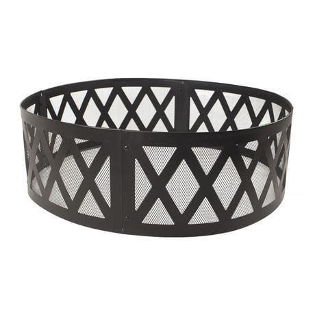 Click here for Pleasant Hearth Lattice Fire Ring Black One Size prices