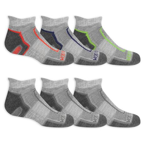 Click here for Fruit Of The Loom Boys 6 Pack Low Cut Socks Grey A... prices