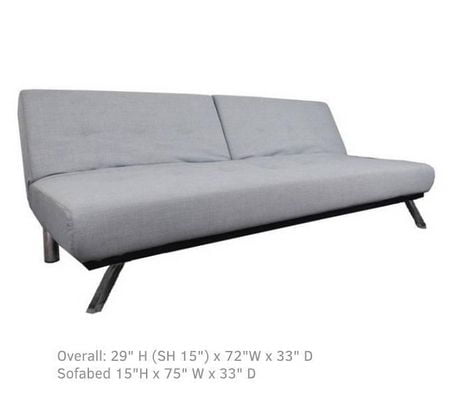 Click here for Take Me Home Furniture Sleeper Sofa With Metal Leg... prices