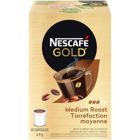 NESCAFÉ GOLD® Medium Roast, Roast & Ground Coffee Capsules 12 x 9 g ...