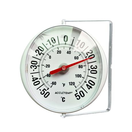 Accutemp Indoor or Outdoor Thermometer, Bracket Included, Temperature ...