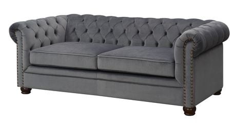 Click here for Topline Home Furnishings Grey Velvet Sofa Bed Grey prices