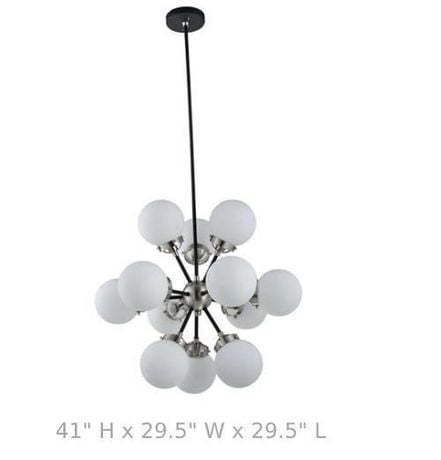 Click here for Take Me Home Furniture Black And Chrome Pendant Wi... prices