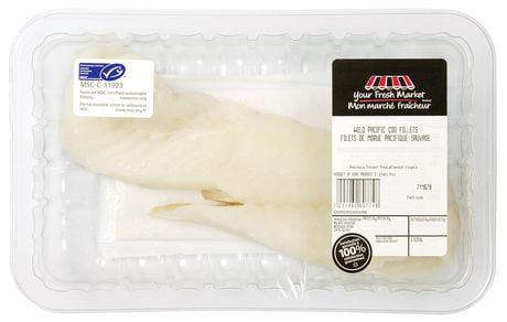 Your Fresh Market Wild Pacific Cod Fillets, 250 g-350 g, 0.25 - 0.30 kg ...