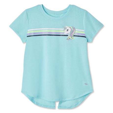 Athletic Works Girls' Active Graphic Split-Back Tee | Walmart Canada