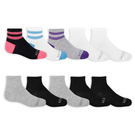 Click here for Fruit Of The Loom Girls Ankle Socks 10 Pack Asssor... prices