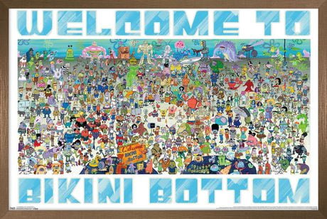 Nickelodeon Spongebob - Every Character Ever 19 Wall Poster, 22.375" x ...