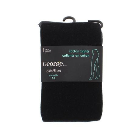Click here for George Girls Cotton Fashion Tights Black 7-9 prices