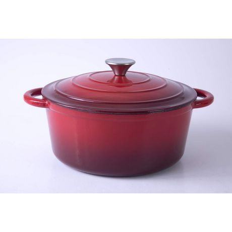 General Store Addlestone Red 5 Qt Enameled Cast Iron Dutch Oven w/Lid ...