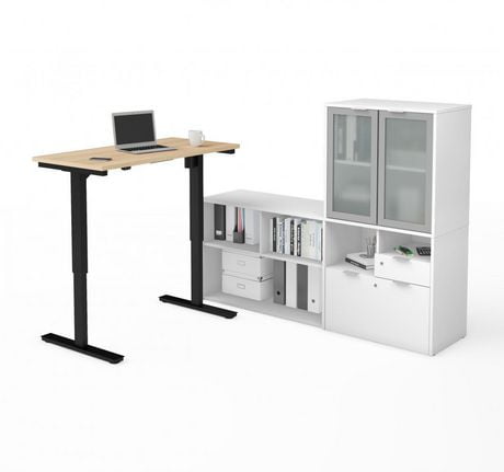 Click here for Bestar I3 Plus Height Adjustable L-Desk With Frost... prices