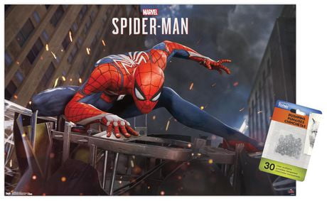 Marvel Comics - Spider-Man - Action Wall Poster with Push Pins, 14.725 ...