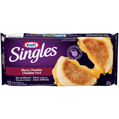 Kraft Singles Sharp Cheddar Extra Thick Slices - Walmart.ca